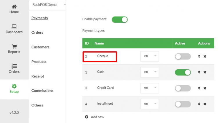 Edit payment methods – Rock POS – The number 1 PrestaShop POS module