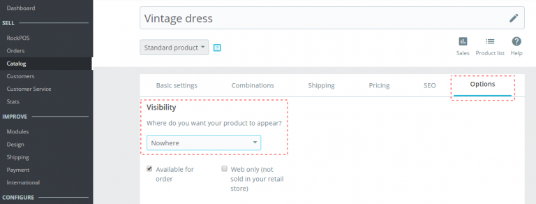 Set up product visibility for sale – Rock POS – The number 1 PrestaShop ...